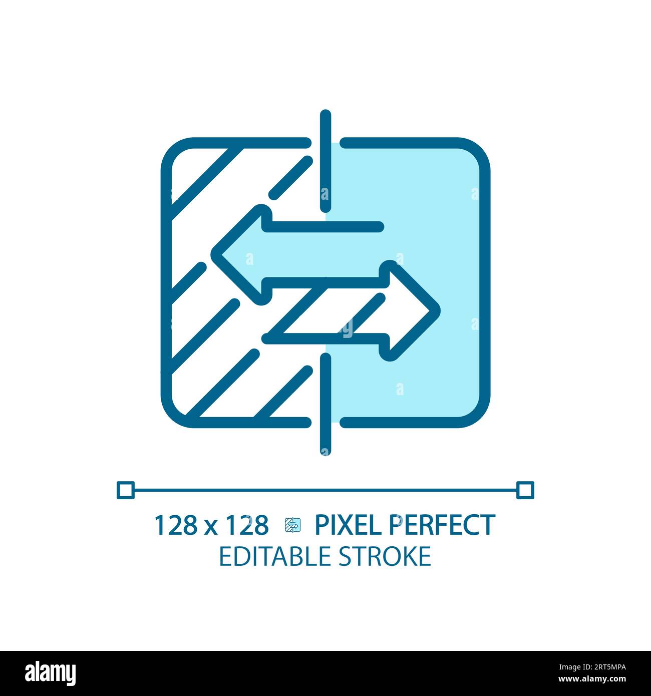 2D customizable thin line blue choice icon Stock Vector Image & Art - Alamy