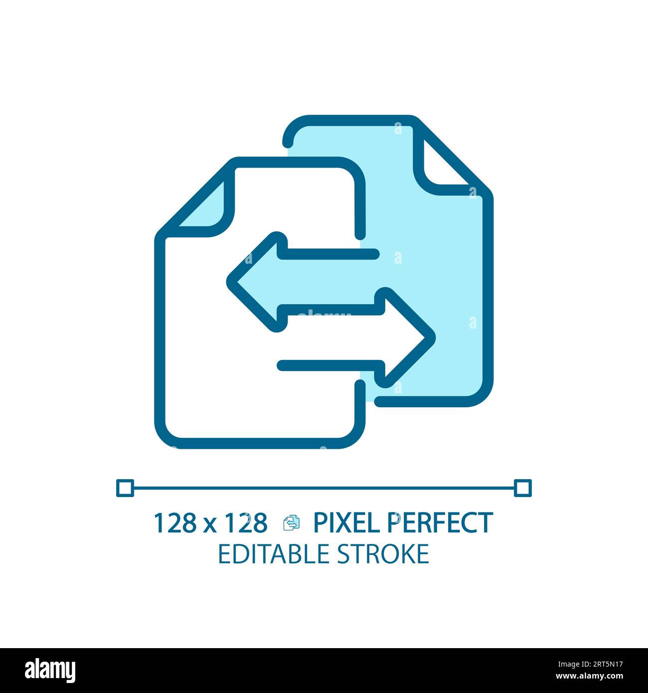 2D customizable thin line blue documents with arrows icon Stock Vector Image & Art - Alamy