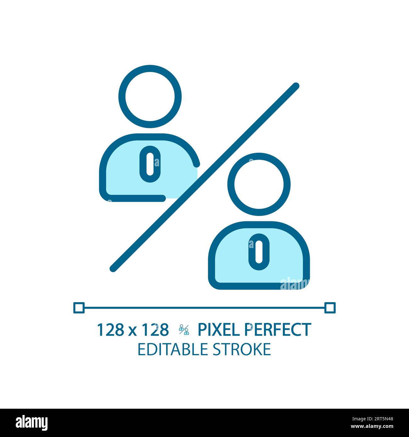 2d Customizable Thin Line Blue People Comparison Icon Stock Vector Image And Art Alamy 