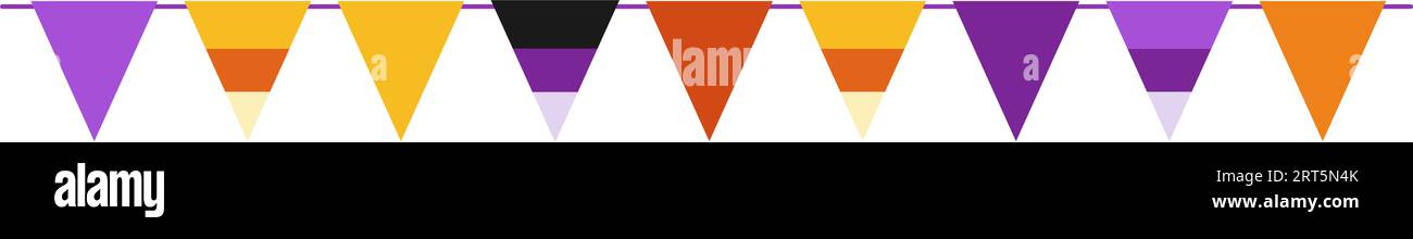 Halloween bunting pennants triangular flags. Halloween Garland design ...