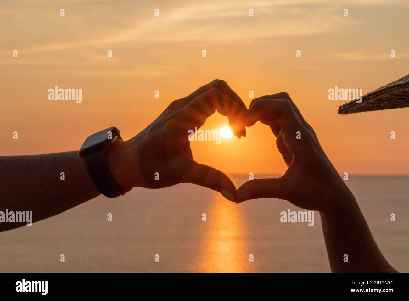 Sunset Heart Hands