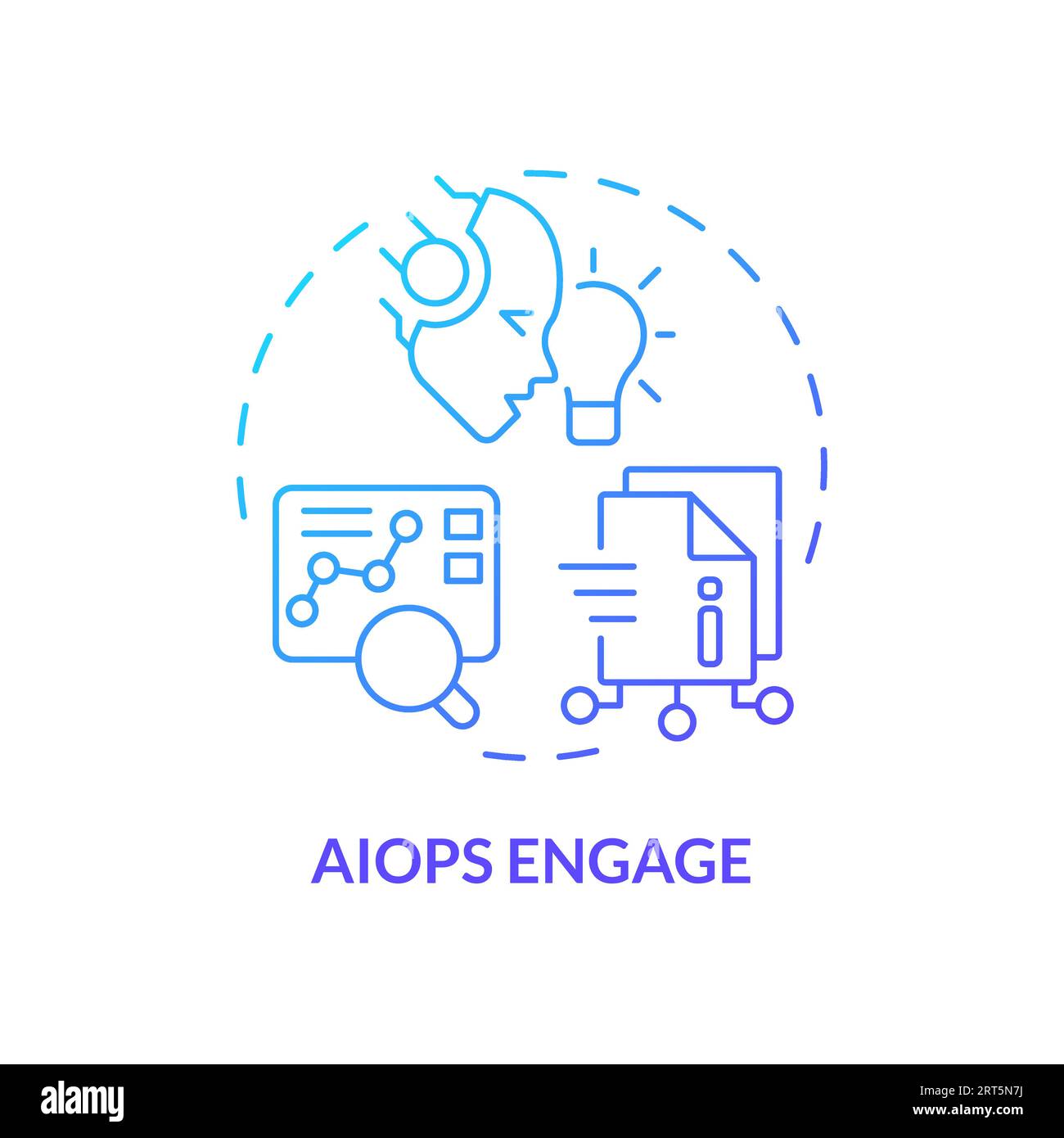 2d Thin Linear Gradient Ai Ops Engage Icon Stock Vector Image And Art Alamy