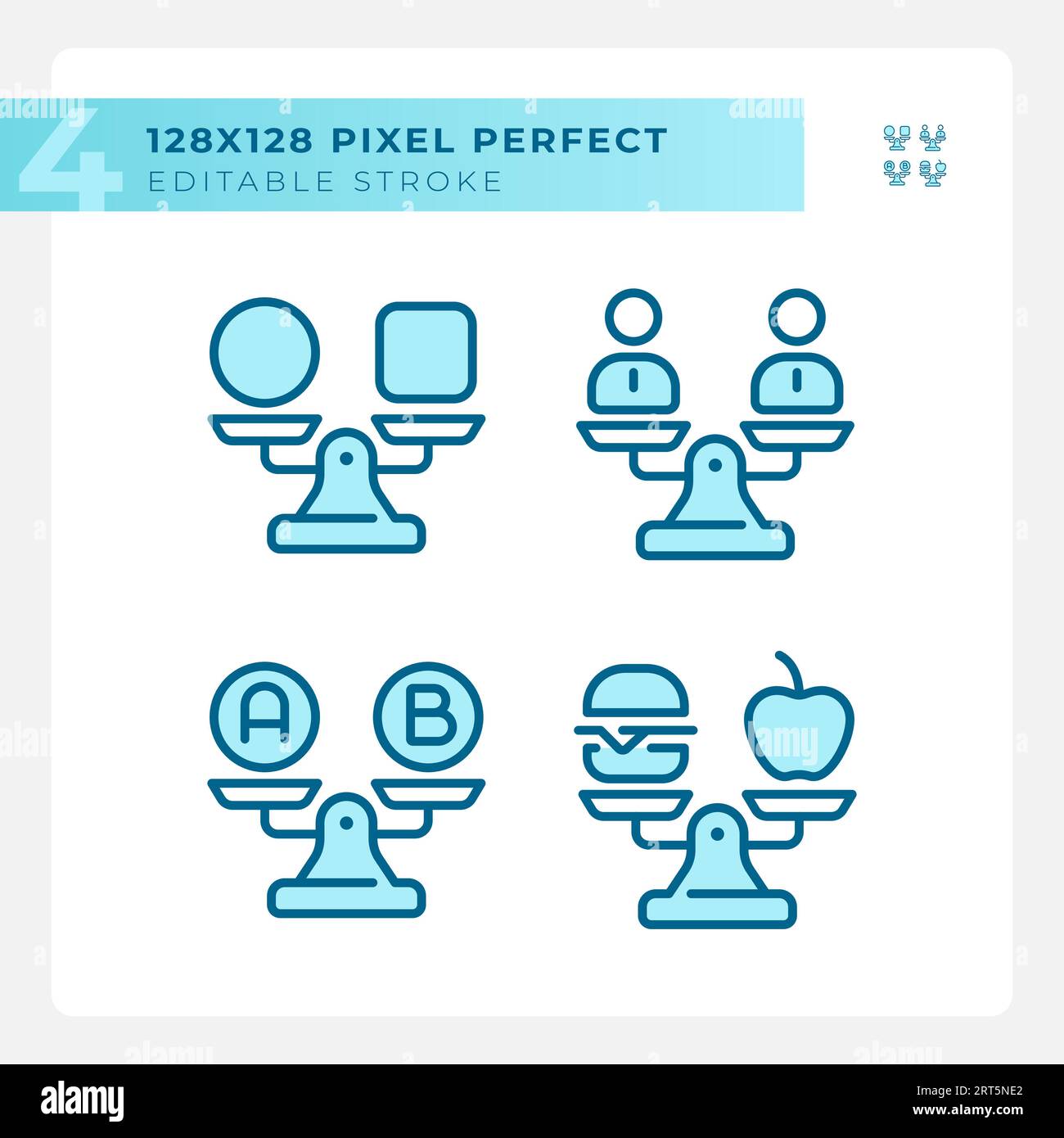 Pictogram comparisons Stock Vector Images - Alamy