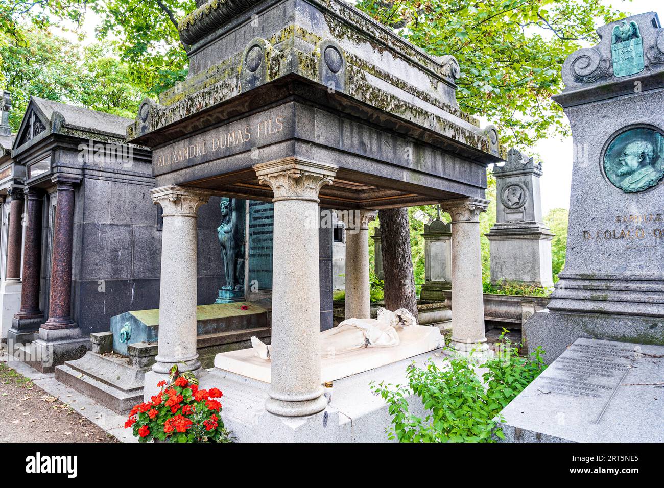 Grave of France writer Alexandre Dumas Fils, monumental Cemetery of ...