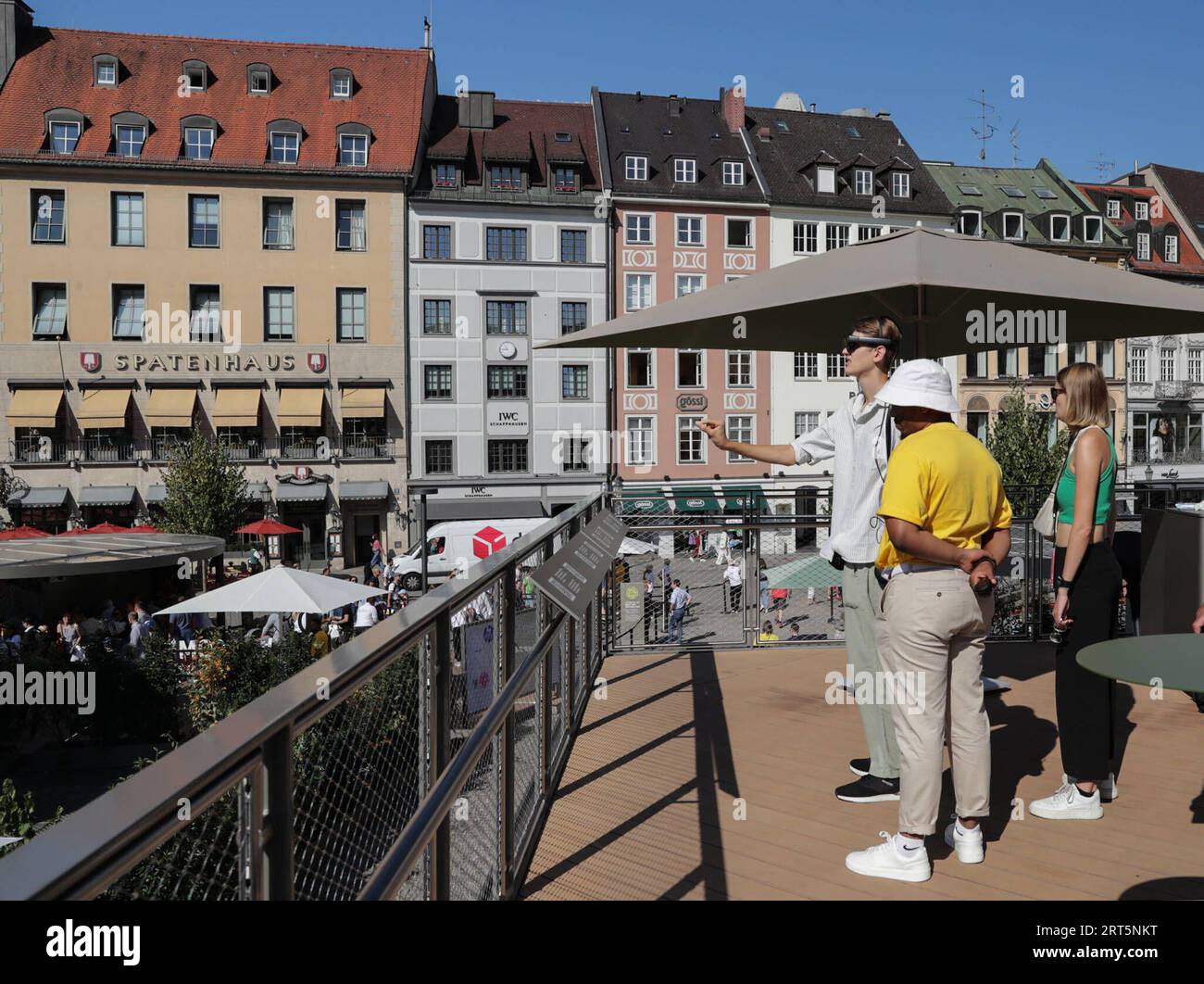 230908 -- MUNICH, Sept. 8, 2023 -- A visitor learns about a vehicle ...