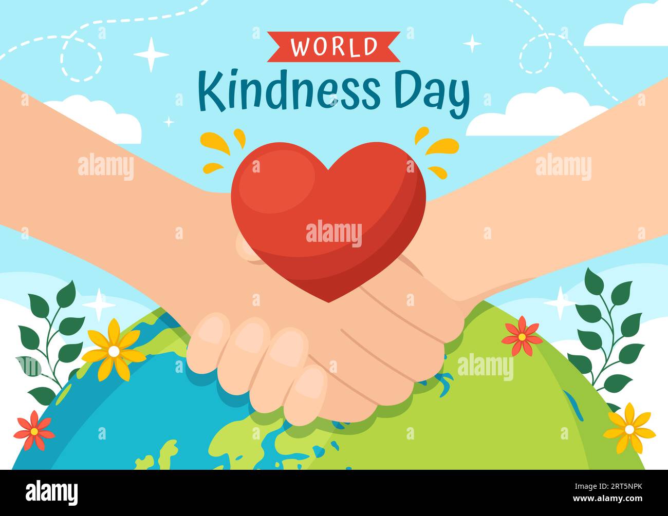 Happy World Kindness Day Vector Illustration on November 13 with Earth ...