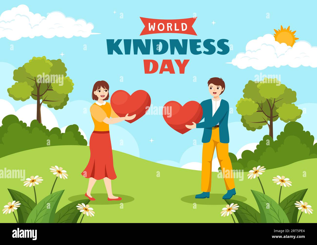 Happy World Kindness Day Vector Illustration on November 13 with Earth ...