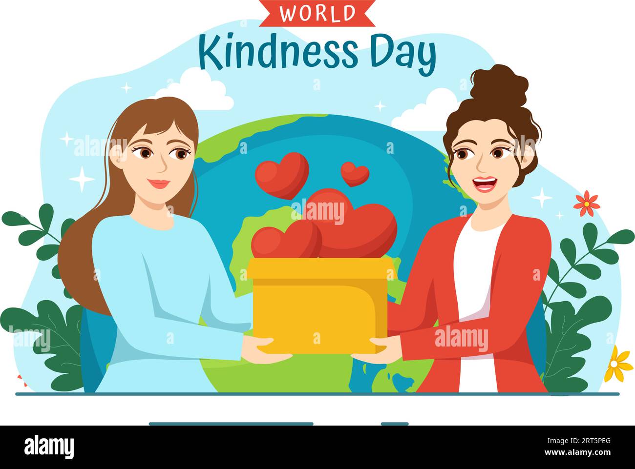 Happy World Kindness Day Vector Illustration on November 13 with Earth ...