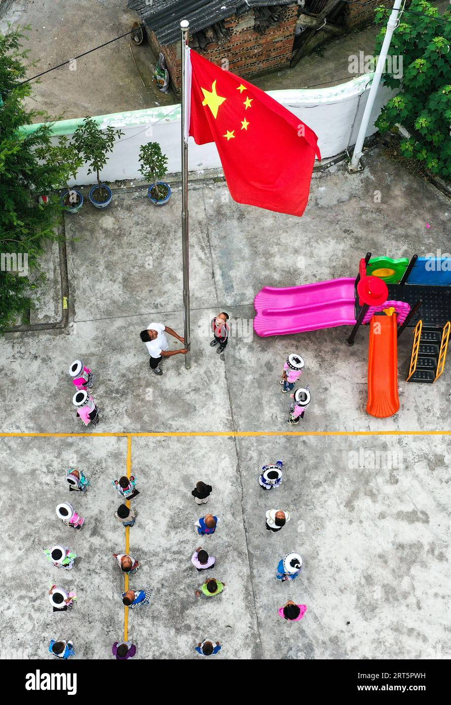 230910 -- GUIDING, Sept. 10, 2023 -- This aerial photo taken on Sept. 7 ...