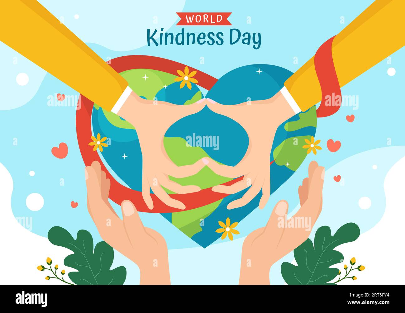 Happy World Kindness Day Vector Illustration on November 13 with Earth ...