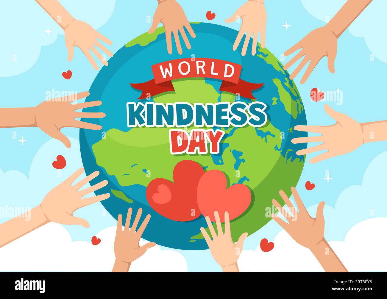 Happy World Kindness Day Vector Illustration on November 13 with Earth ...