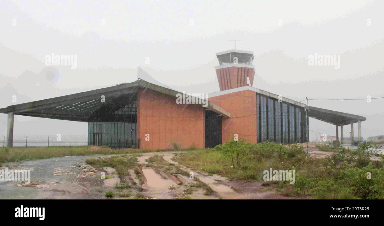 A picture shows Dara Sakor International Airport under construction in ...