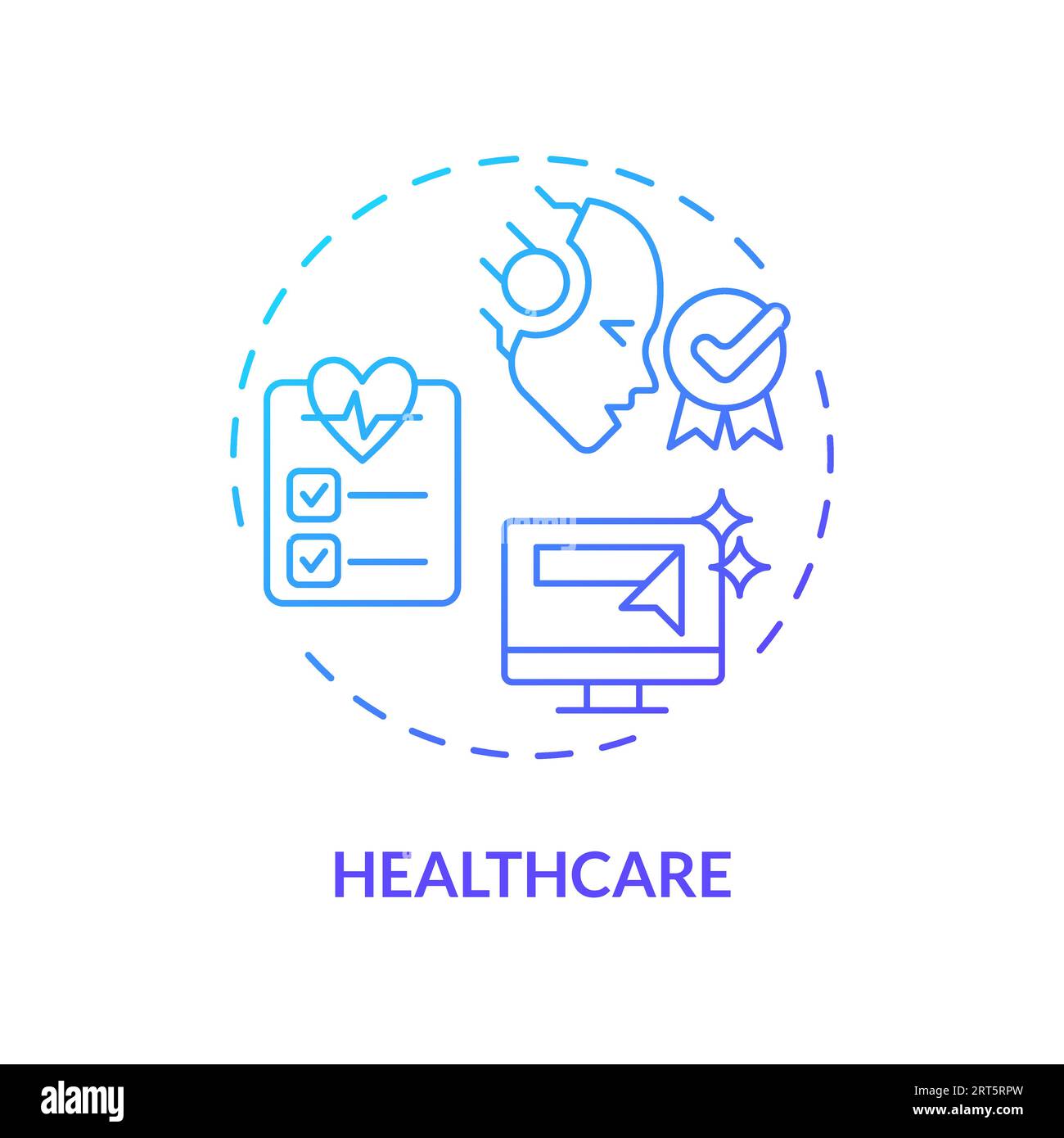 2D gradient healthcare line icon concept Stock Vector Image & Art - Alamy