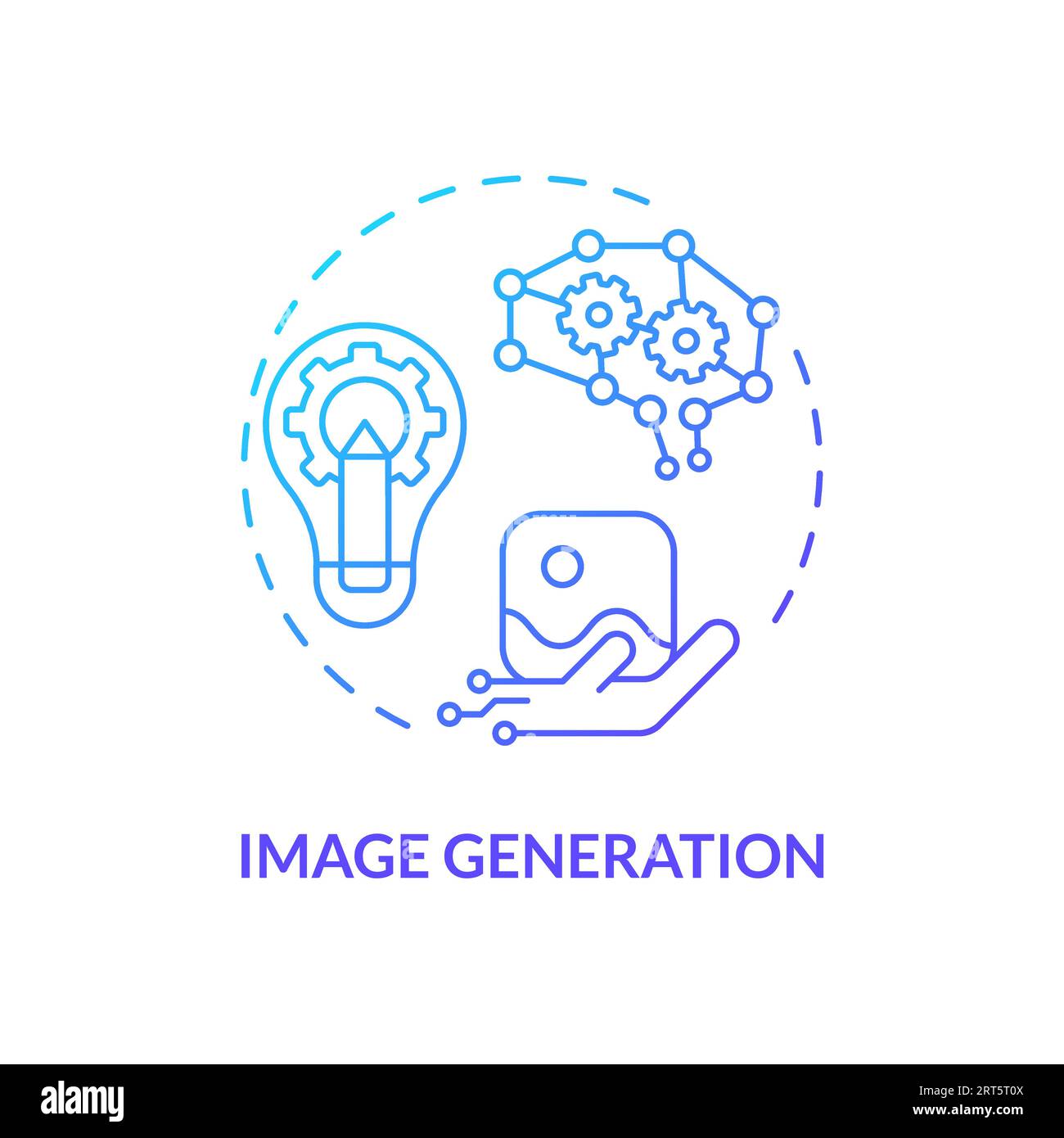 2D gradient image generation line icon concept Stock Vector Image & Art ...