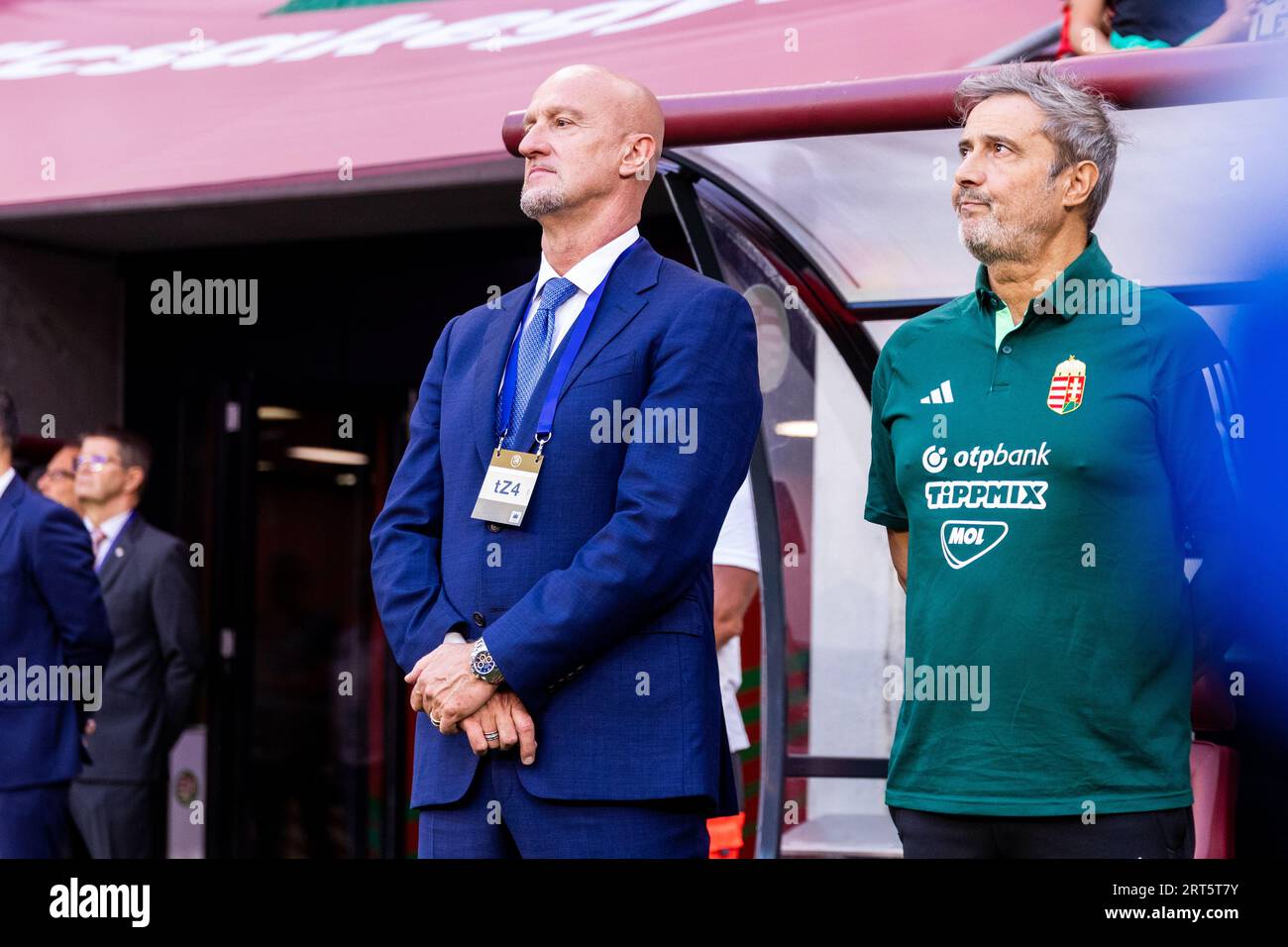 Budapest, Hungary. 10th Sep, 2023. Head coach Marco Rossi of Hungary ...