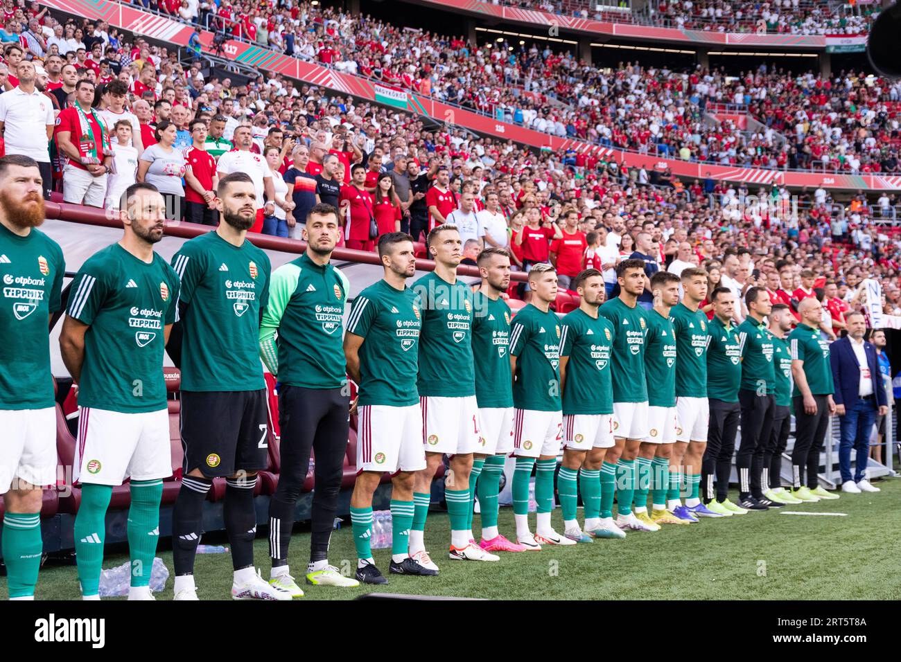 Budapest, Hungary. 10th Sep, 2023. The substitution players of Hungary ...