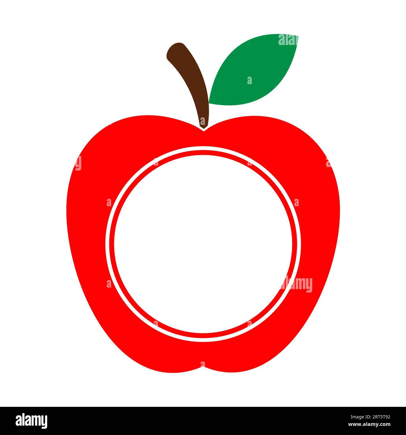 Apple circle monogram on white background. Isolated illustration Stock ...
