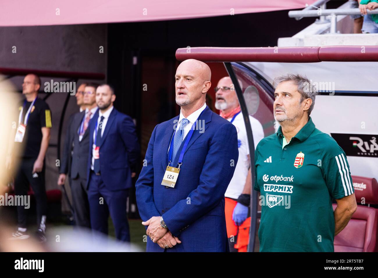 Budapest, Hungary. 10th Sep, 2023. Head coach Marco Rossi of Hungary ...