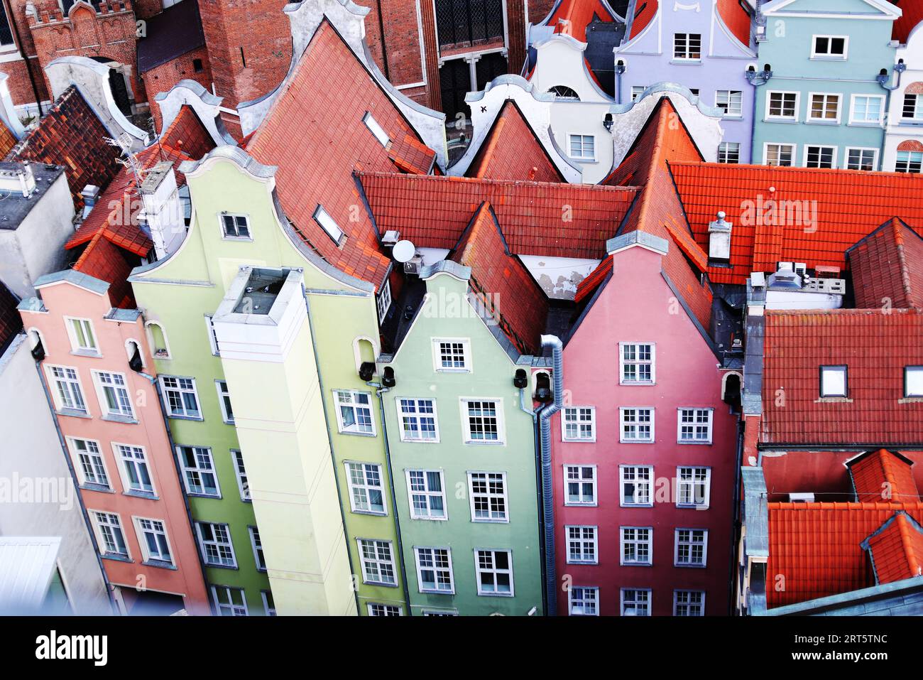 Colorful old town with restored half timbered houses hi-res stock ...
