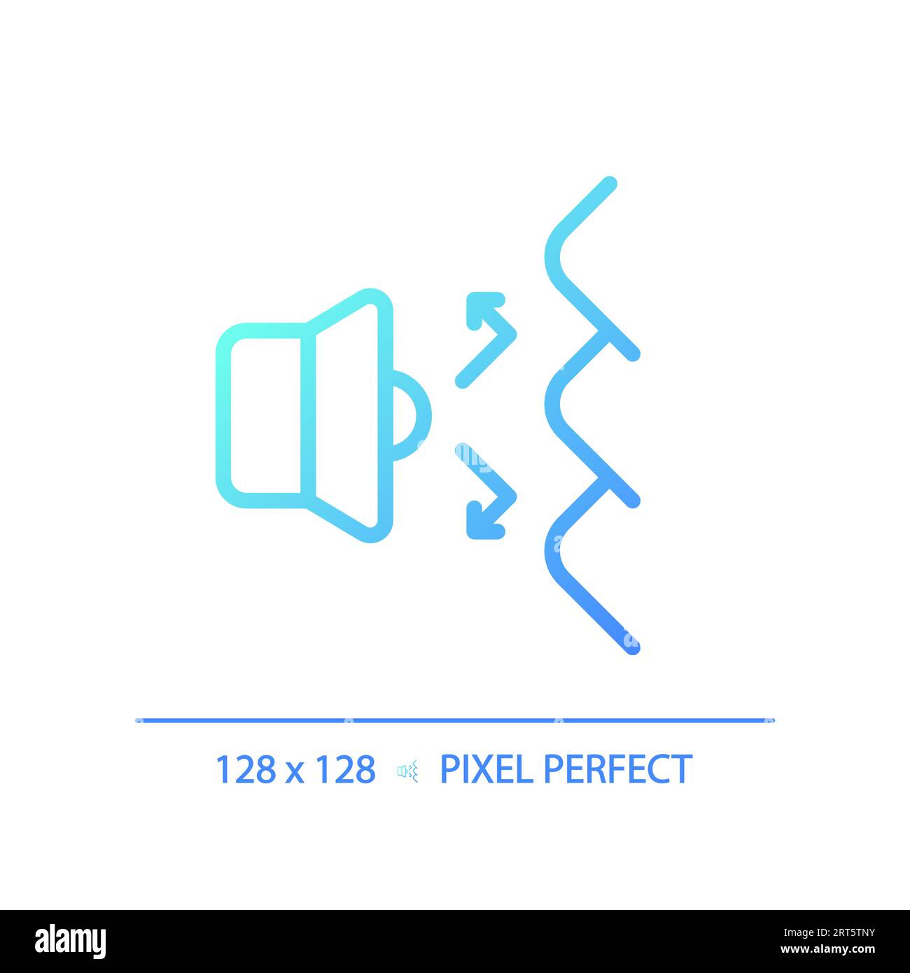 Pixel perfect sound deflection gradient thin linear icon Stock Vector ...