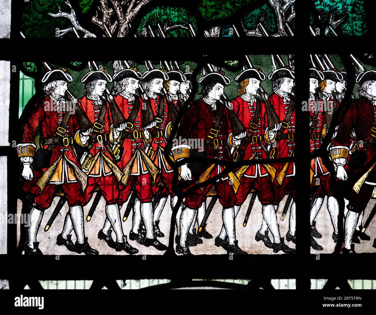 Regimental chapel stained glass, St. Mary`s Church, Warwick ...