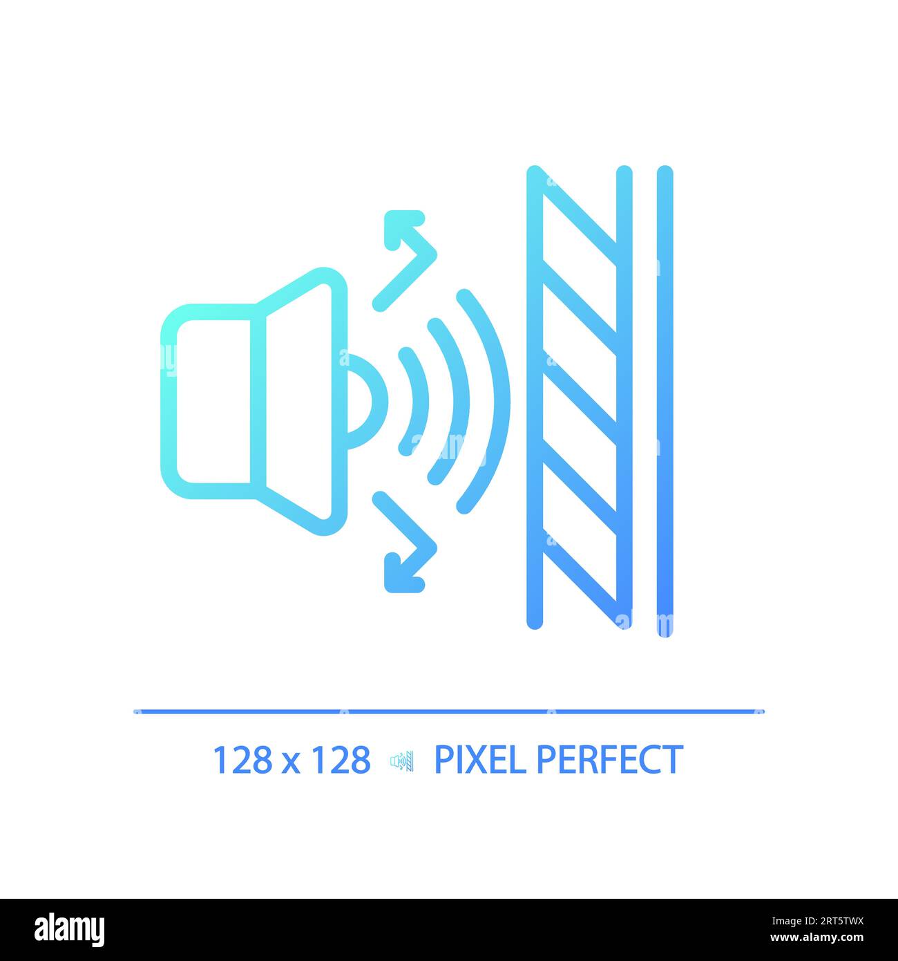 Pixel perfect soundproof layer gradient thin linear icon Stock Vector Image & Art - Alamy