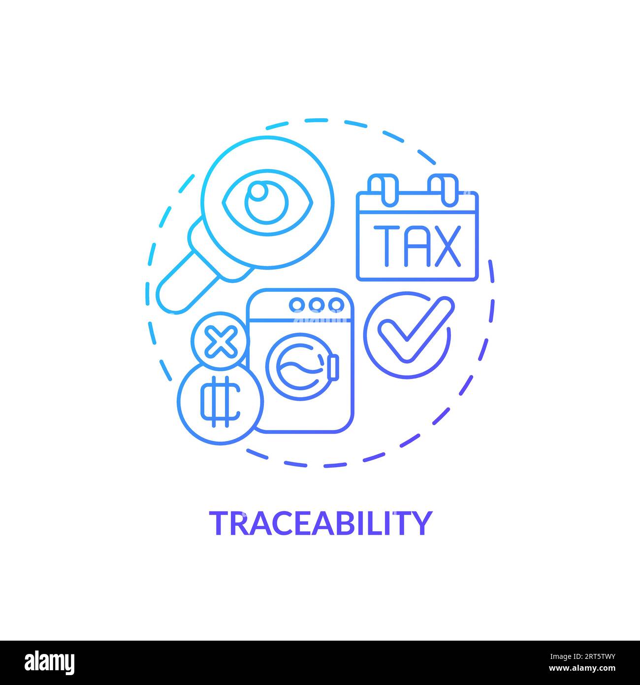 2D traceability line icon concept Stock Vector Image & Art - Alamy