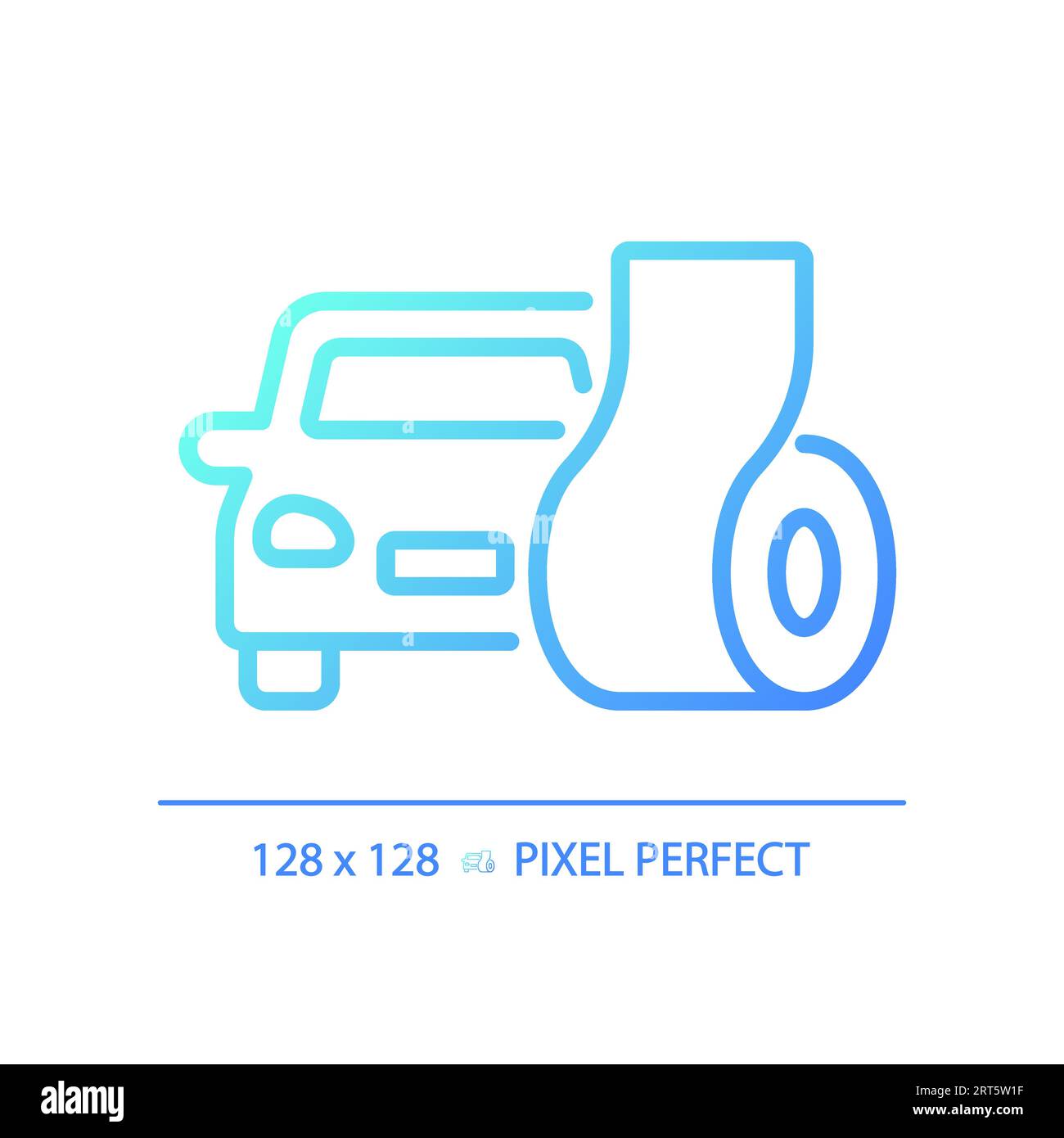 Pixel perfect soundproofing car gradient thin linear icon Stock Vector Image & Art - Alamy