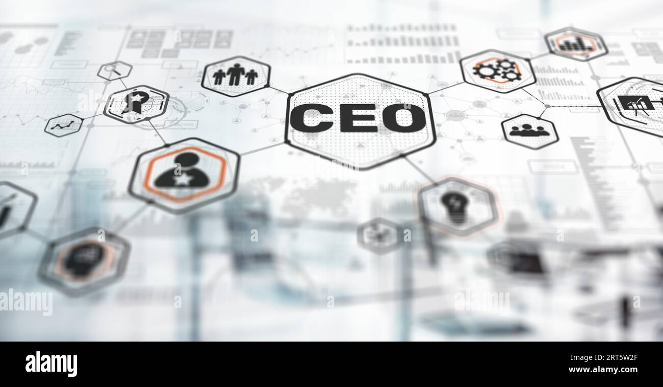 Inscription CEO virtual screen. Chief Executive Officer Stock Photo - Alamy