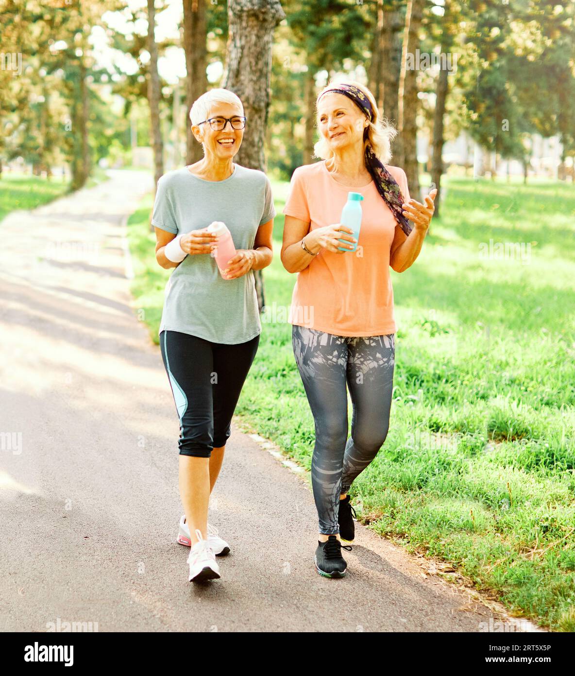 outdoor senior fitness woman man lifestyle active sport exercise ...