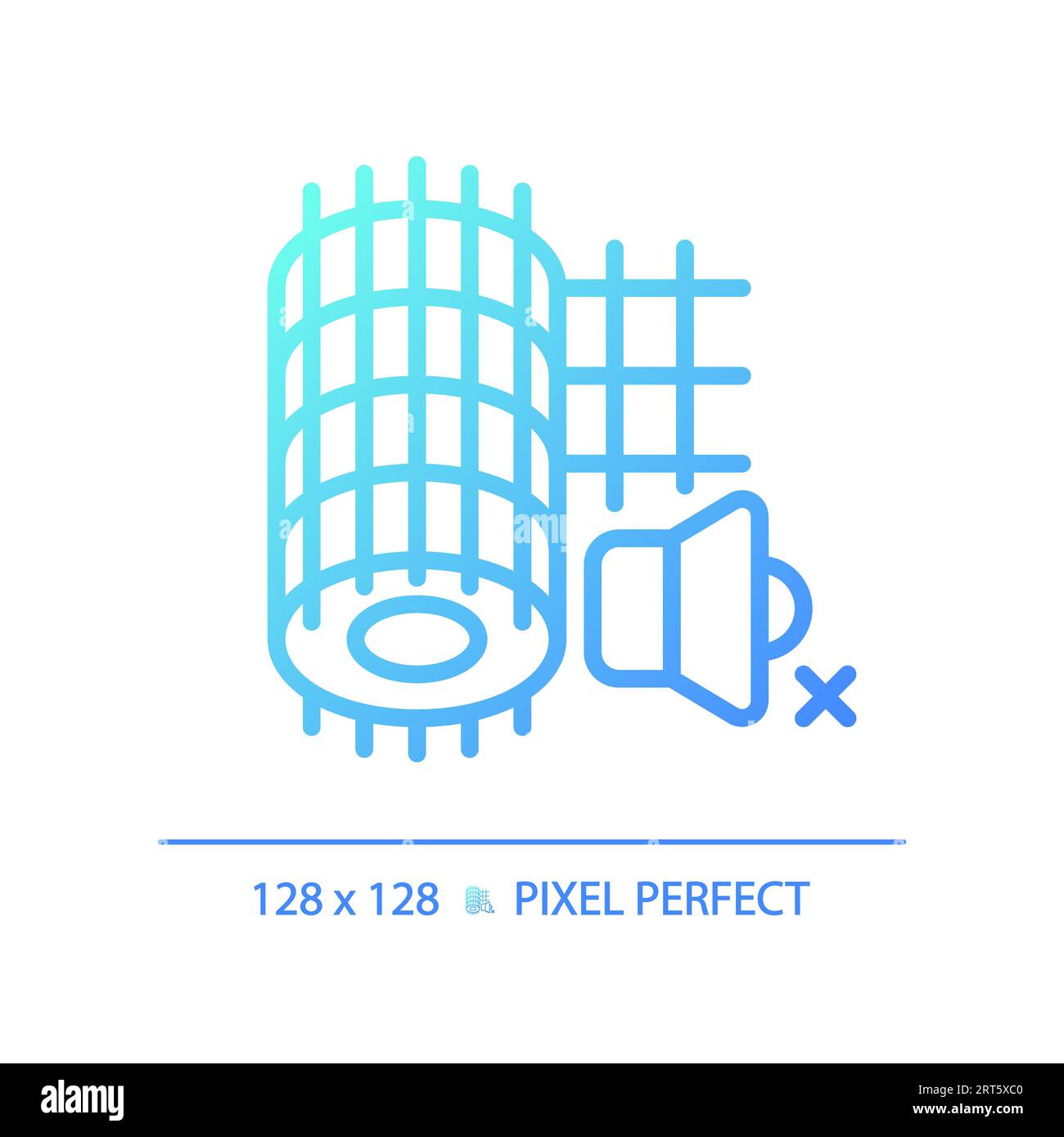 Pixel perfect soundproof mesh gradient thin linear icon Stock Vector Image & Art - Alamy