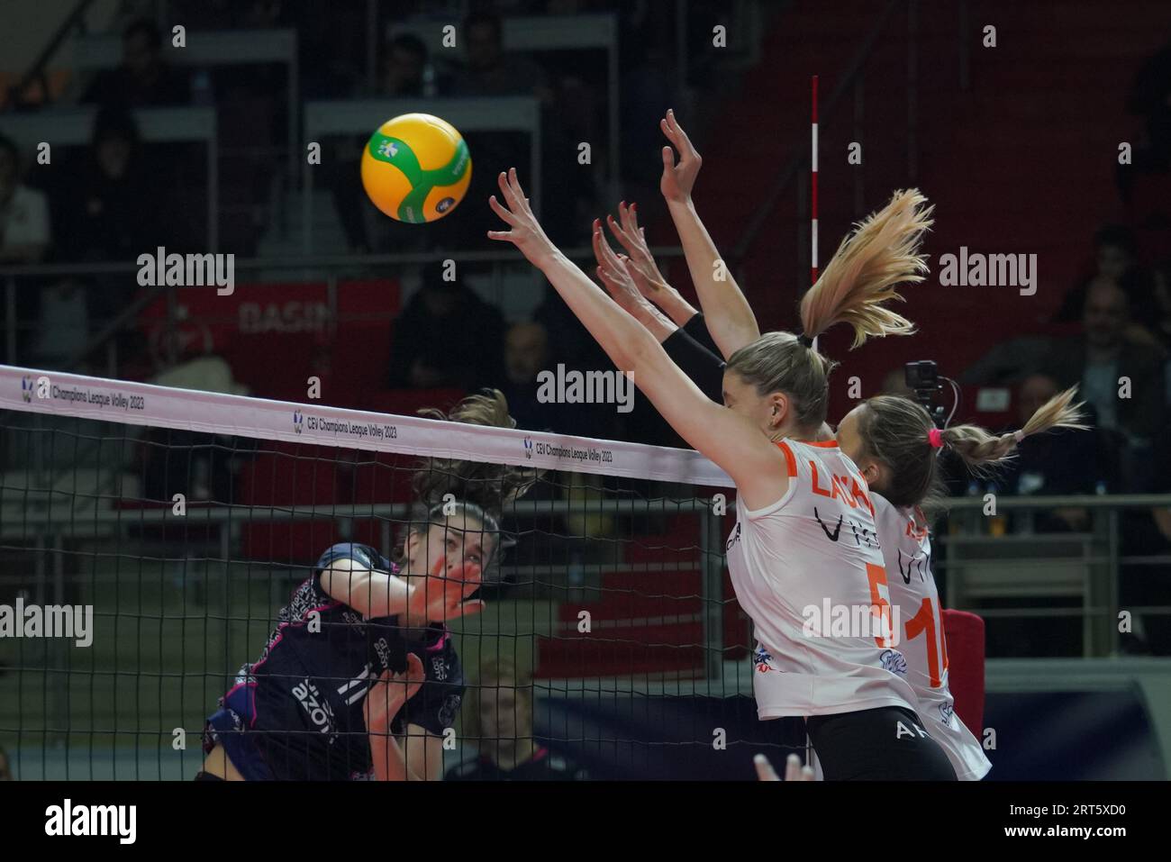 ISTANBUL, TURKIYE - JANUARY 11, 2023: Laura Heyrman and Maja Ognjenovic ...