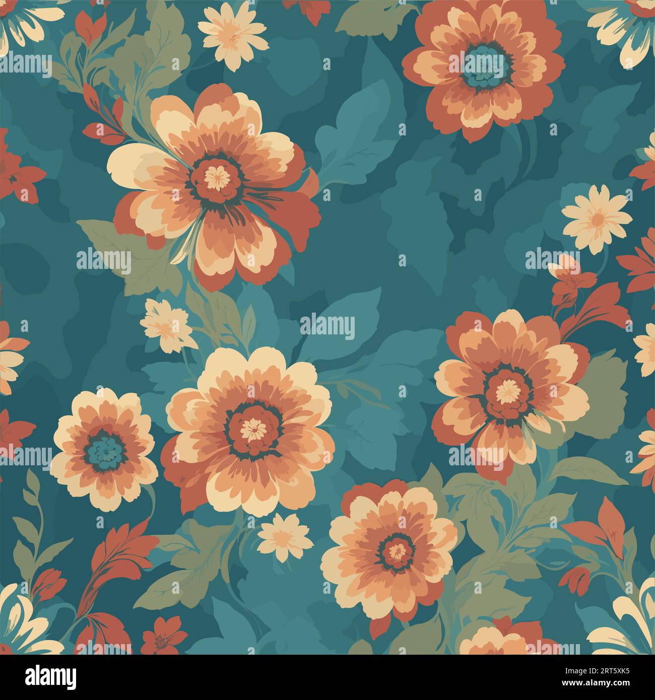 Vintage Bright Floral Print