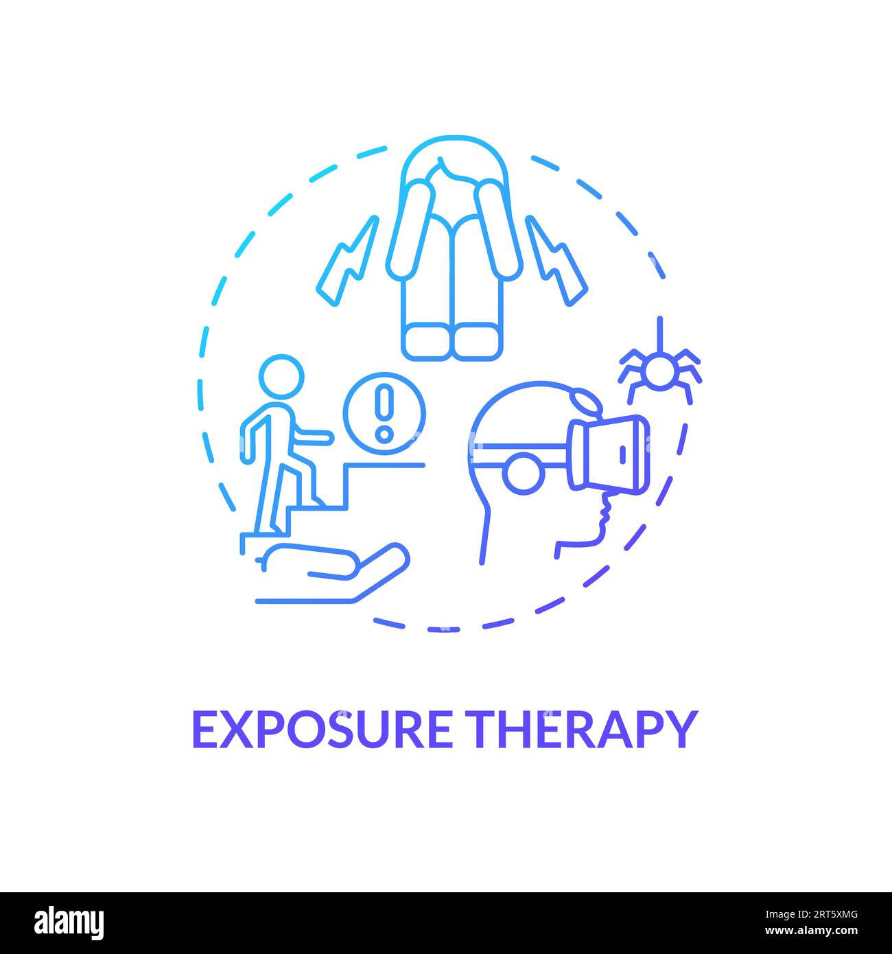 2D exposure therapy gradient line icon concept Stock Vector Image & Art - Alamy