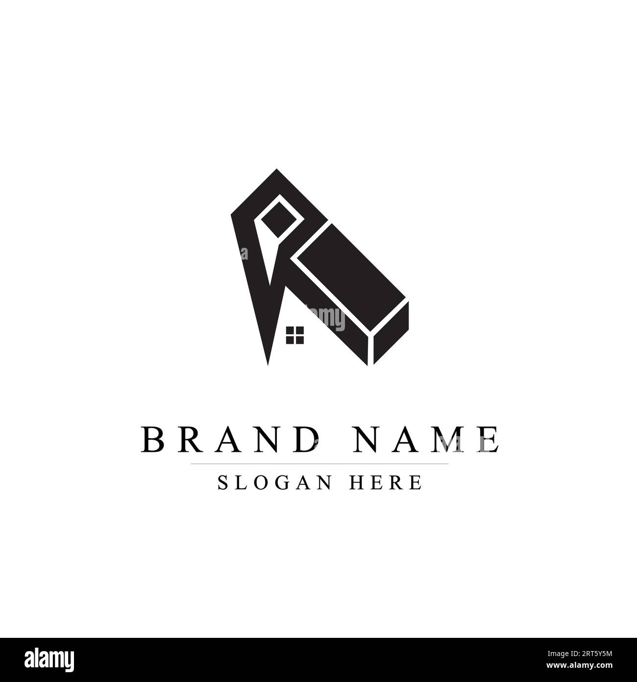 Letter R with skyscraper vector logo Stock Vector Image & Art - Alamy