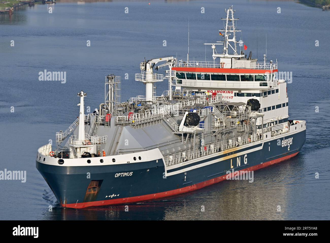 LNG-Bunkering-Barge OPTIMUS at the Kiel Canal Stock Photo - Alamy