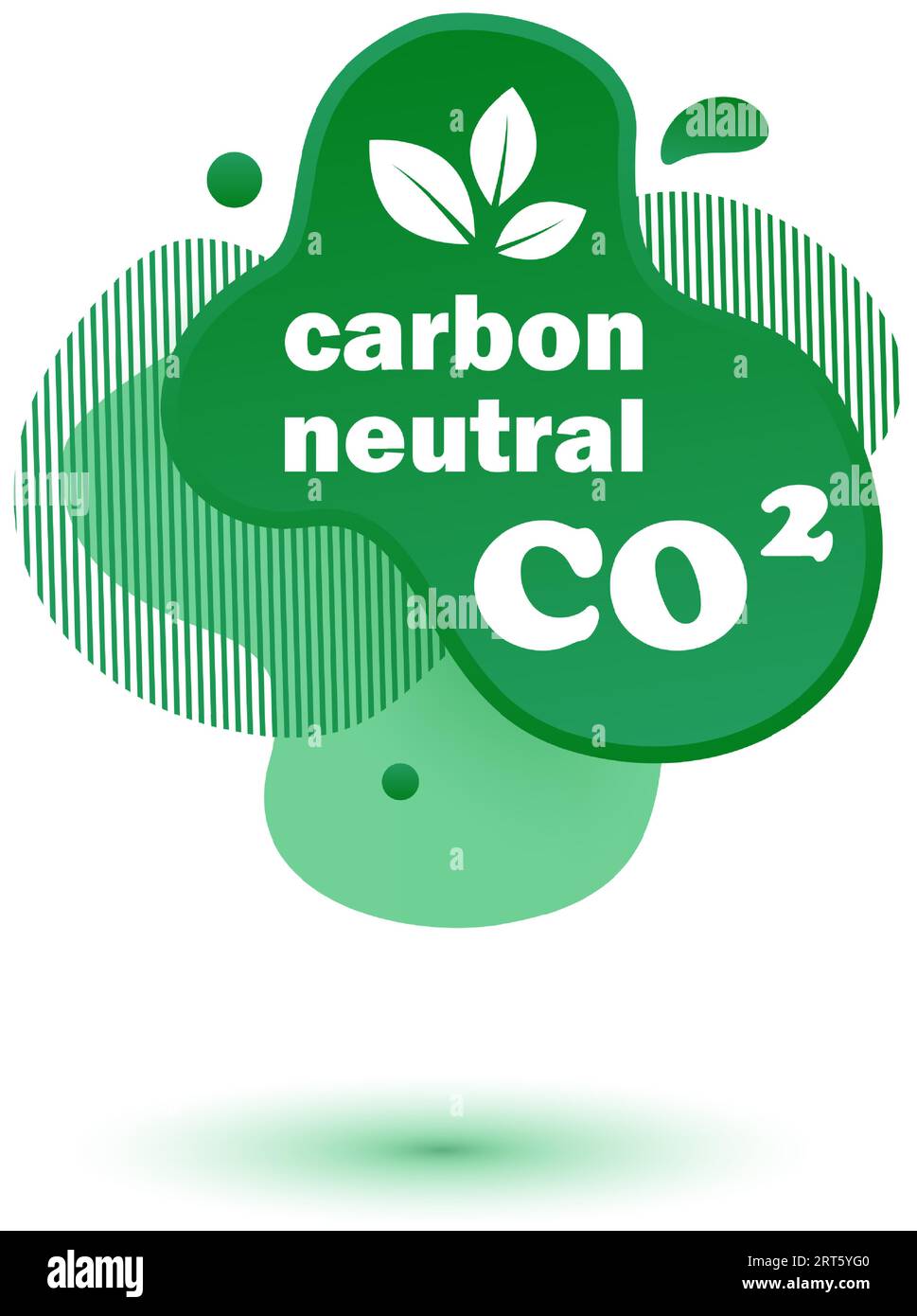 Neutral carbon CO2 stamp. Stiker neutral carbon dioxyde footprint Stock ...