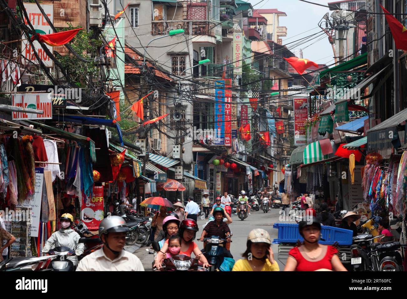 Busy street in Hanoi, Vietnam Stock Photo - Alamy