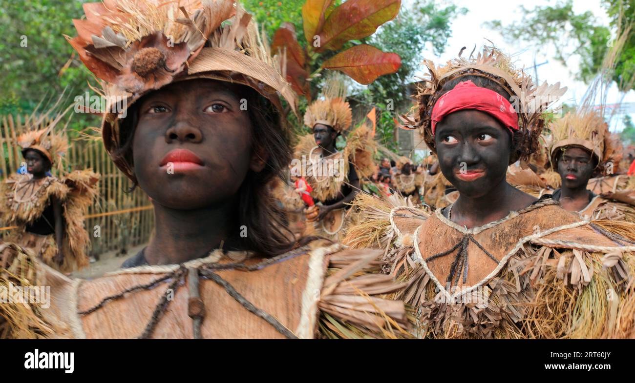 Parade at Ati Atihan festival, Ibajay Stock Photo - Alamy