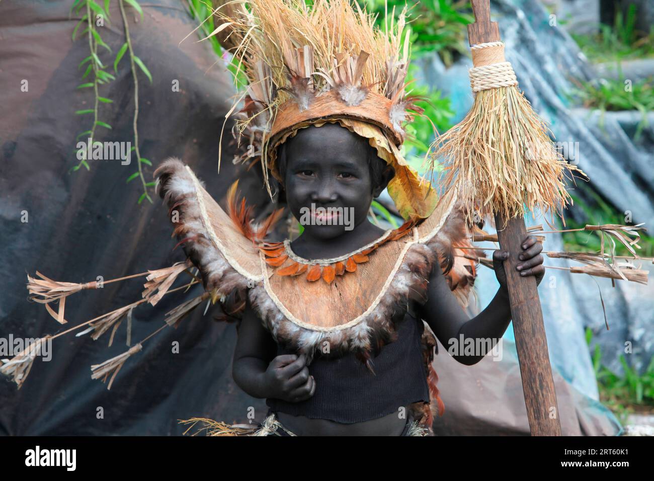 Boy at Ati Atihan festival, Ibajay Stock Photo - Alamy