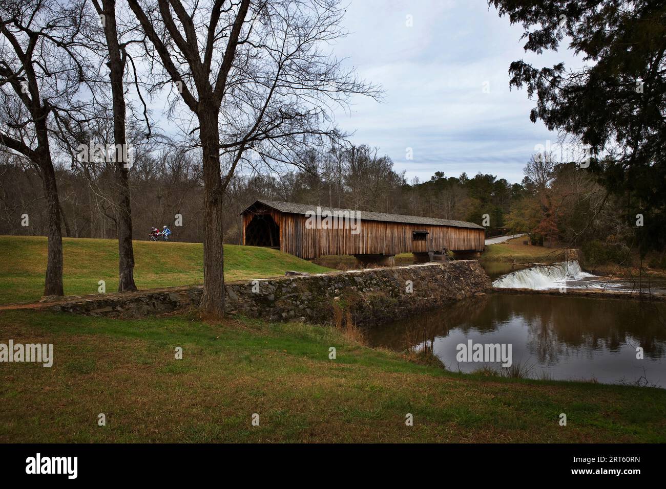 outside of Athens, Georgia two bicyclist cross over the South Fork ...