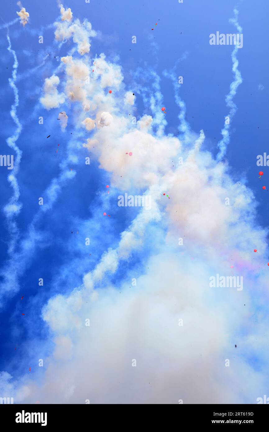Light blue firecracker hi-res stock photography and images - Alamy