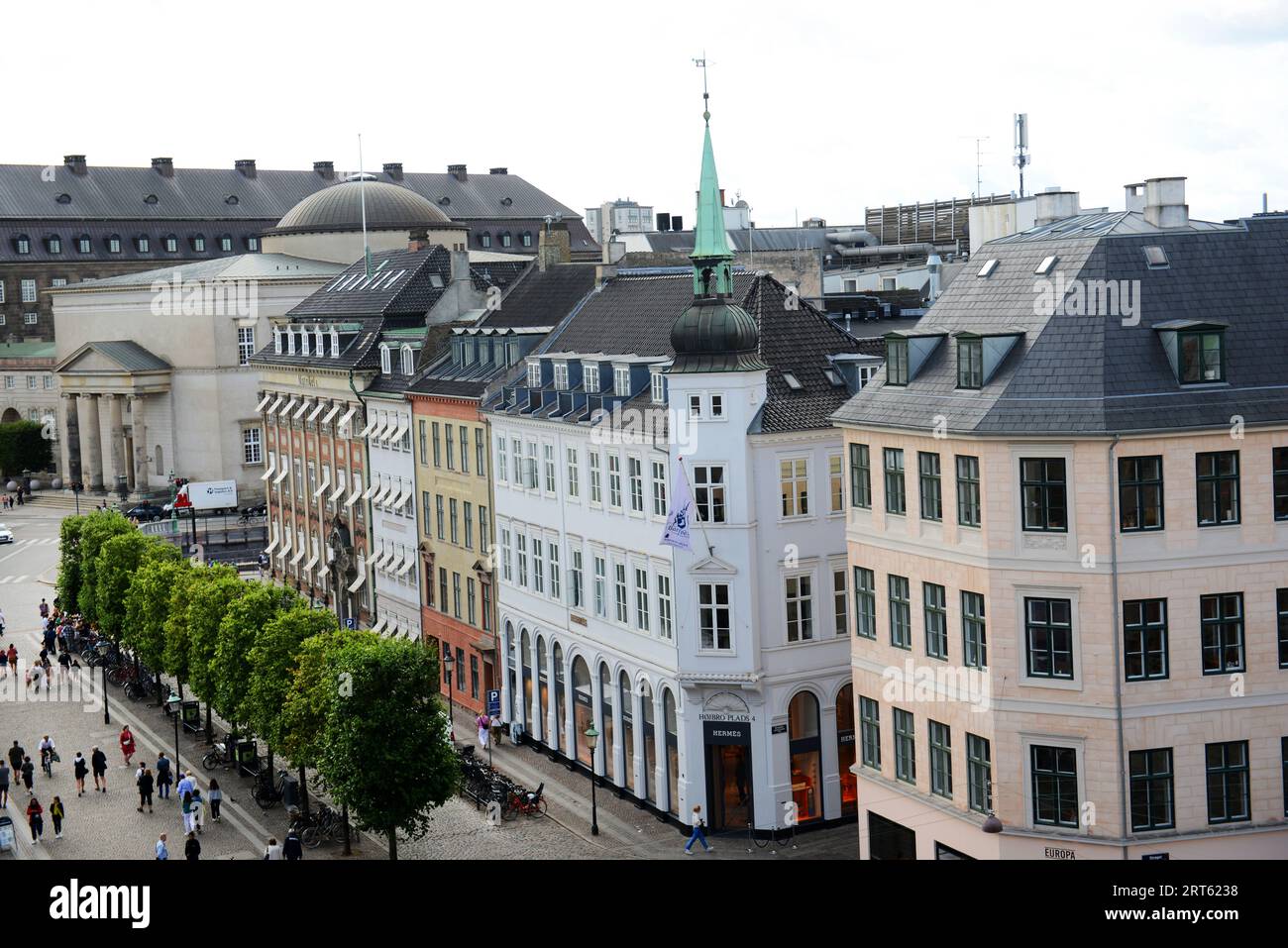 Beautiful old buildings at Højbro Pl., in Copenhagen, Denmark Stock ...