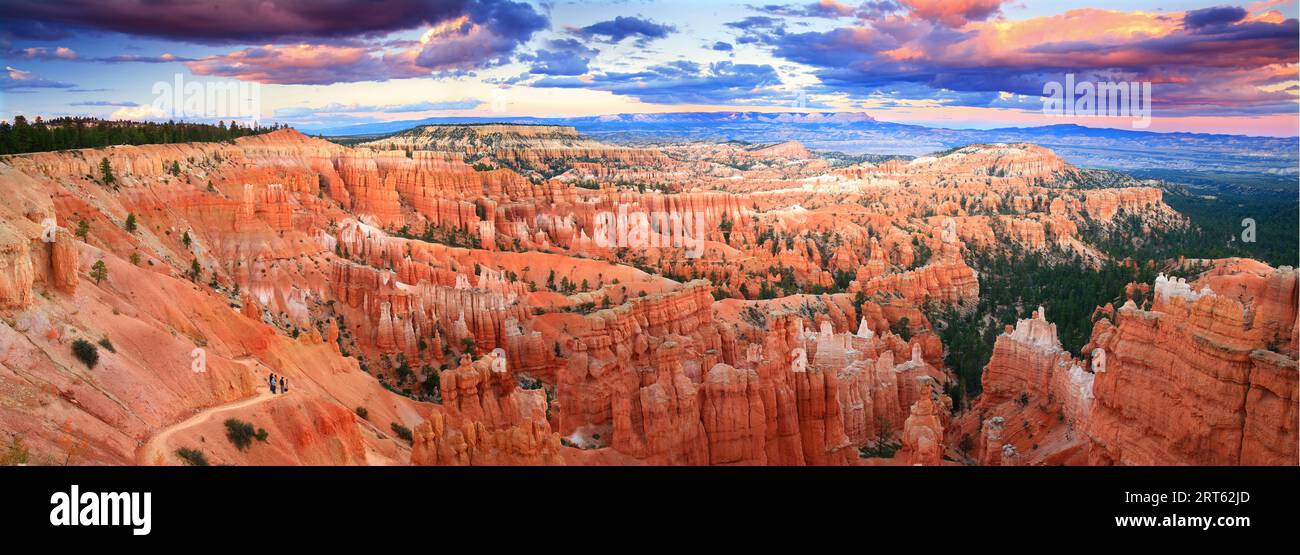 Bryce Canyon National parks unique maze of Hoodoos taken at sunset from ...