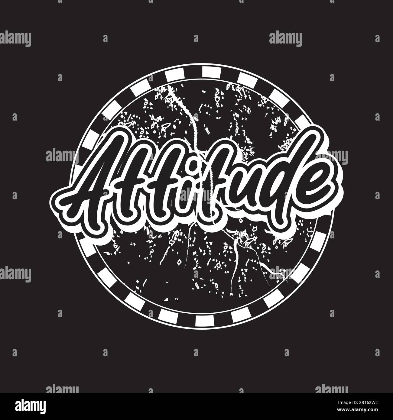 Attitude lettering text effect typography dark t shirt design Stock ...
