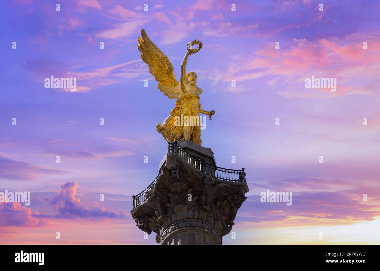 Mexico City tourist attraction Angel of Independence column near ...