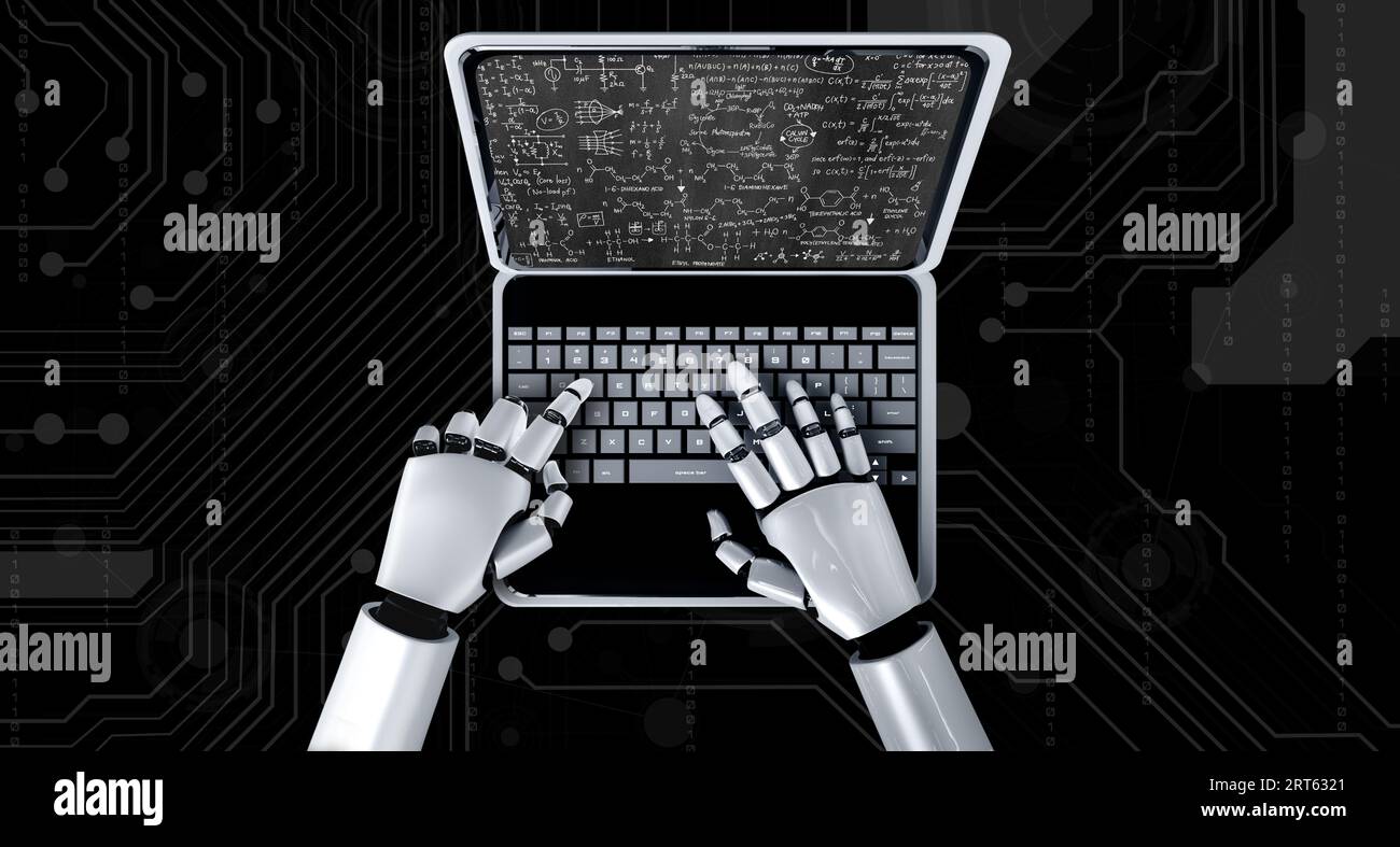 AI robot with artificial intelligence using modish computer software by ...