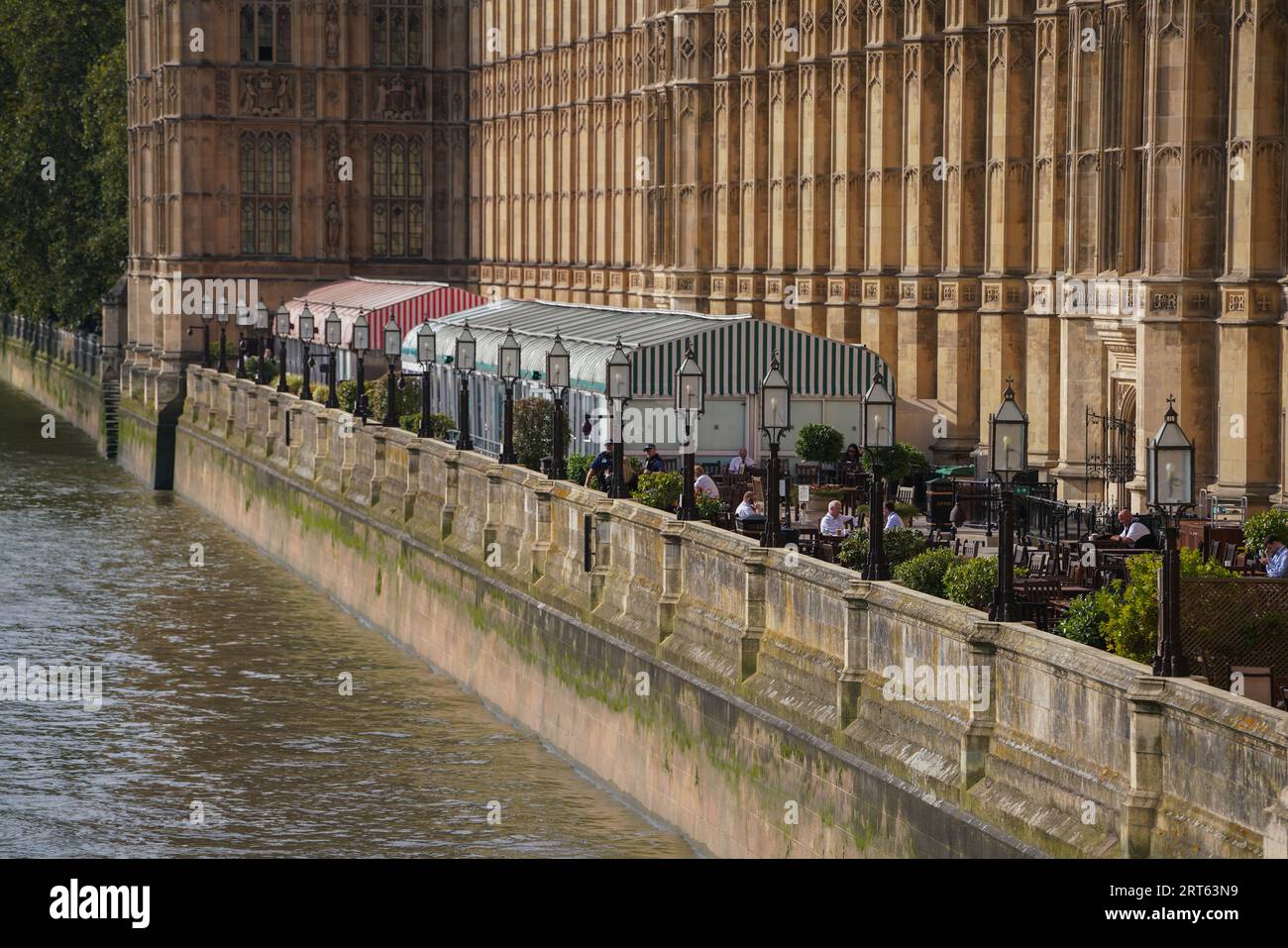 London UK. 11 September 2023 . A view of Thames pavillion at the Houses ...