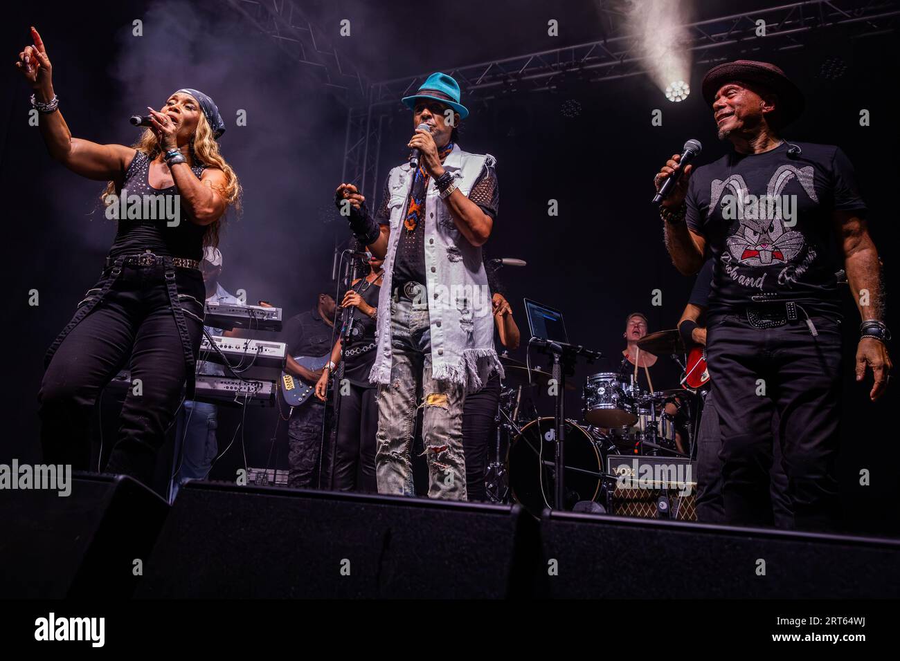 London, UK. 9th September, 2023. Carolyn Griffey (l), Jeffrey Daniel (c ...