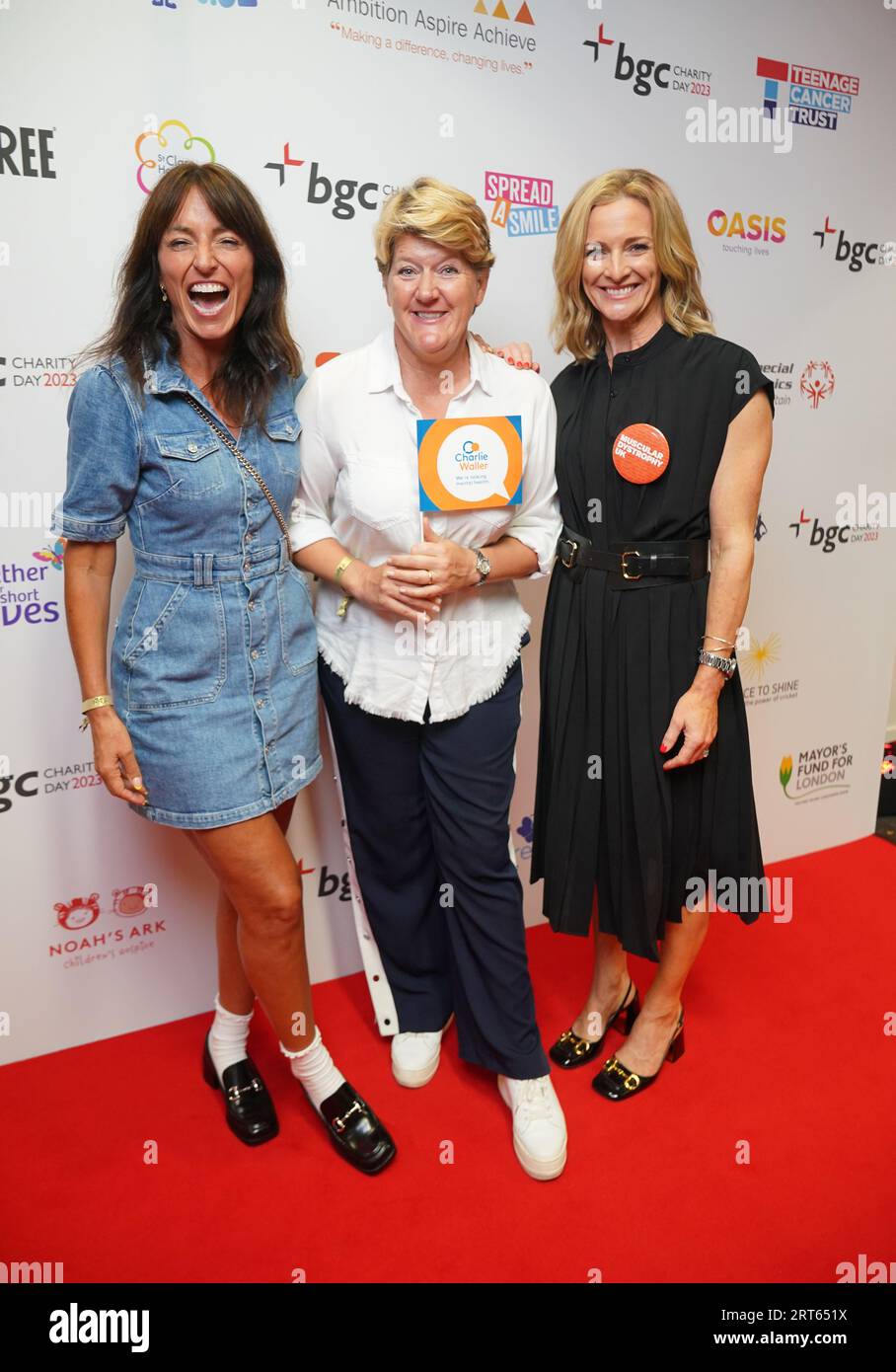 (left to right) Davina McCall, Clare Balding and Gabby Logan during the ...